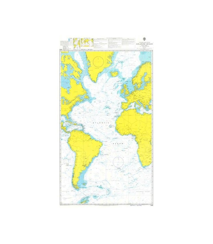 Carte marine Shom Admiralty 4015 - Atlantic Ocean - Carte marine pa...