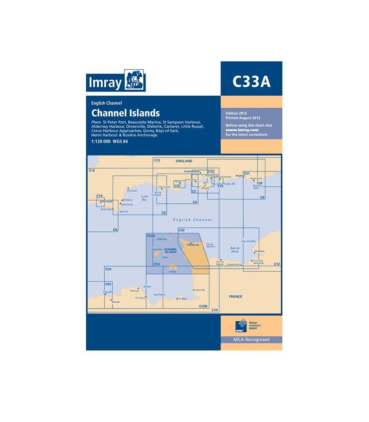 Carte marine Imray - C33A Channel Islands (North) - Cartes marines