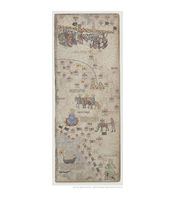 Atlas catalan, 1375 - Cartes anciennes BNF - Bibliothèque National...