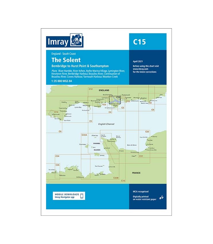 Carte marine Imray - C15 The Solent - Cartes marines