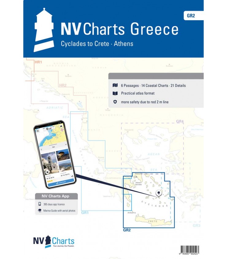 NV Charts Grèce - Ionienne et Péloponese - Carte marine - Carte ma...